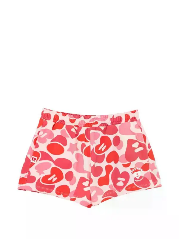 AAPE BY *A BATHING APE Heart Camo Print Shorts
