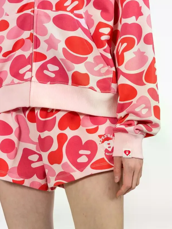 AAPE BY *A BATHING APE Heart Camo Print Shorts