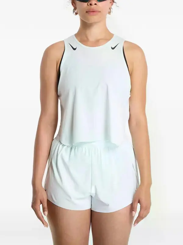 Nike Aeroswift Cropped Tank Top - Green