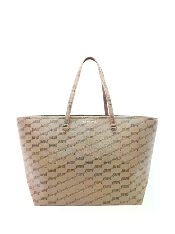 Balenciaga 2010-2026 Bb Monogram Tote Bag - Grey