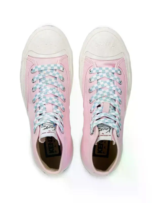 Kenzo Hoshi Check-lace High-top Sneakers
