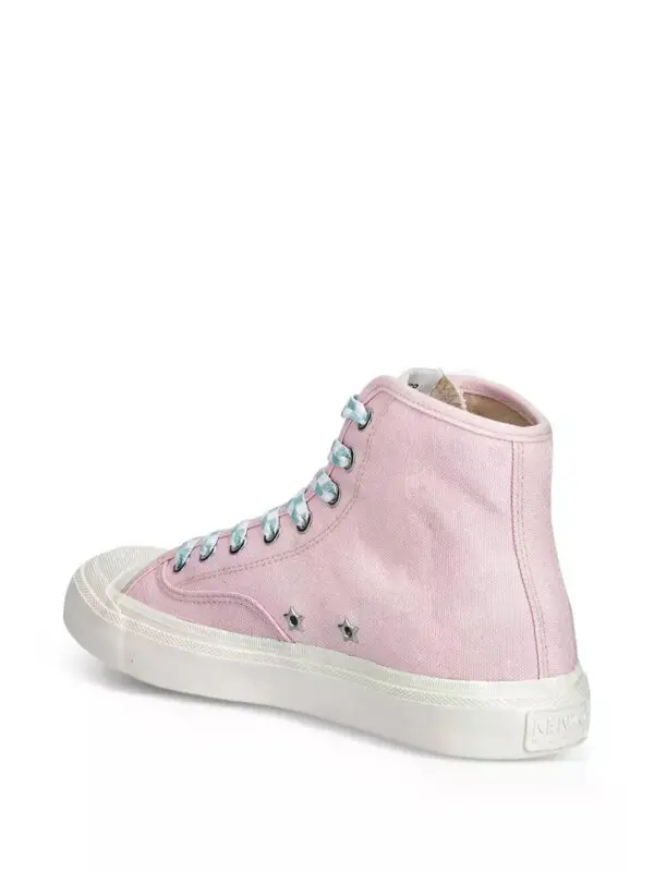 Kenzo Hoshi Check-lace High-top Sneakers