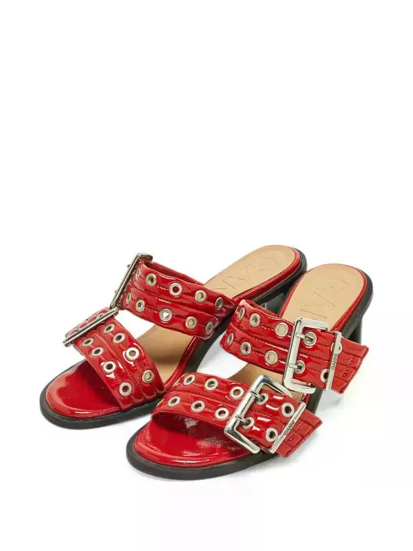 GANNI Buckled Eyelet-detail Sandals
