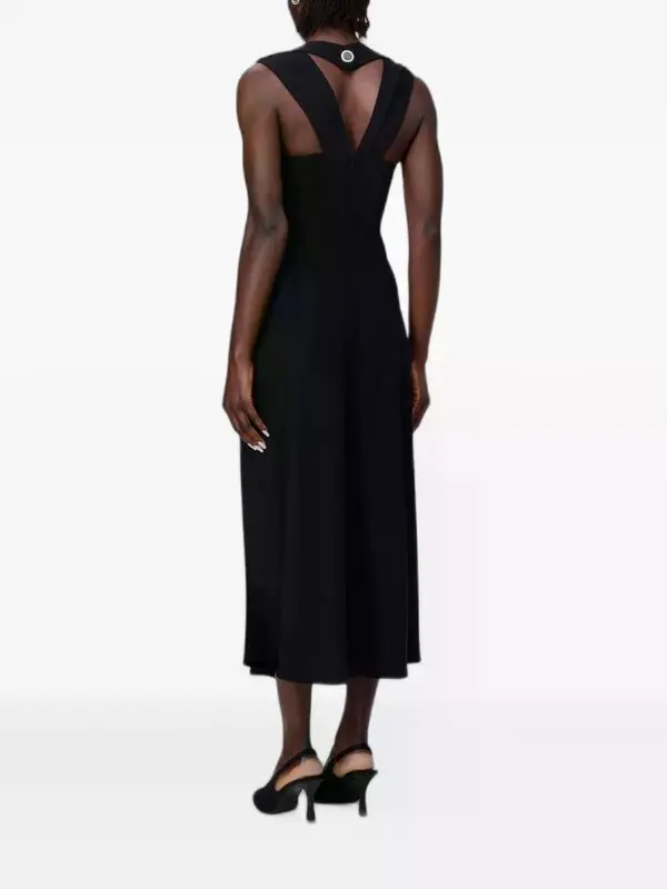 Armani Exchange Crêpe Sleeveless Midi Dress