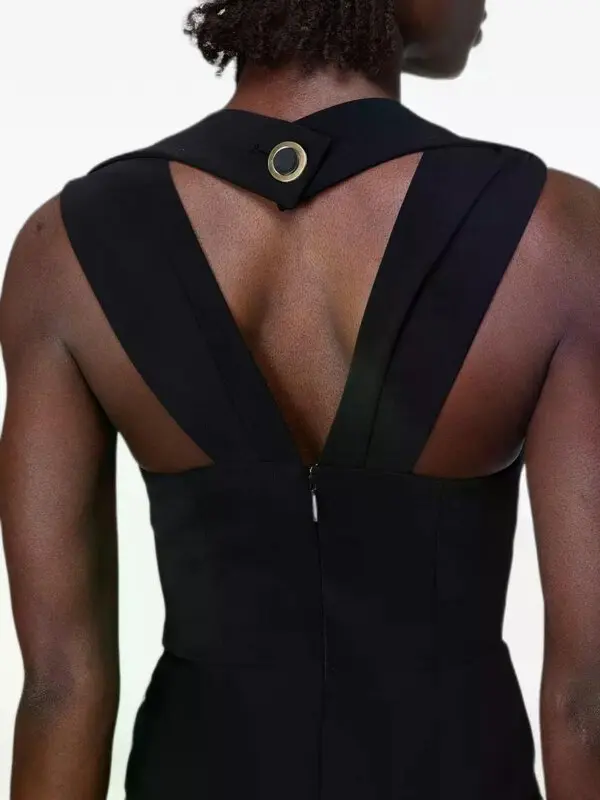 Armani Exchange Crêpe Sleeveless Midi Dress
