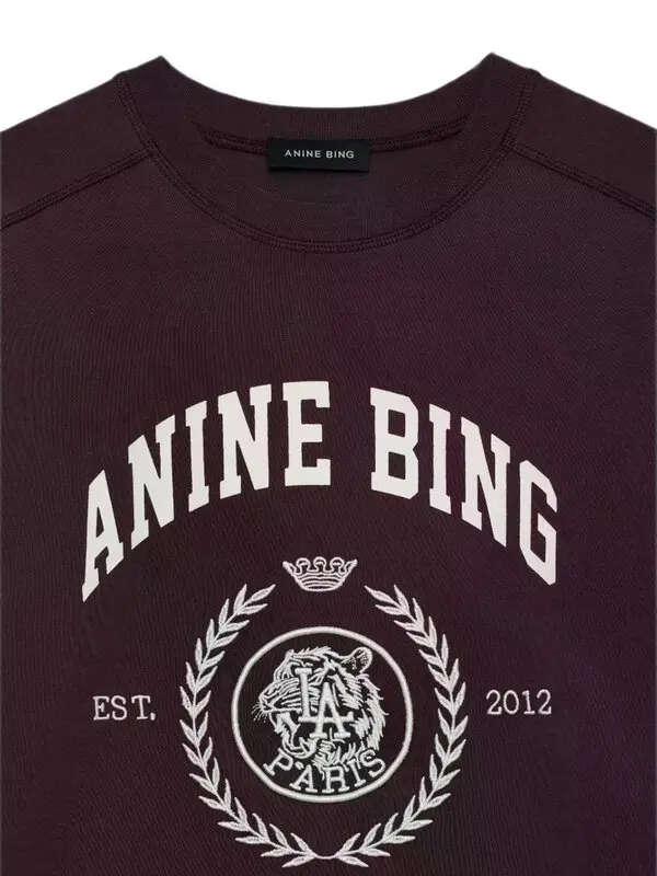 ANINE BING Jaylin Logo-print Crewneck T-shirt
