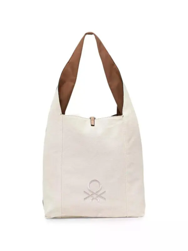 BENETTON Logo-embroidered Reversible Tote Bag