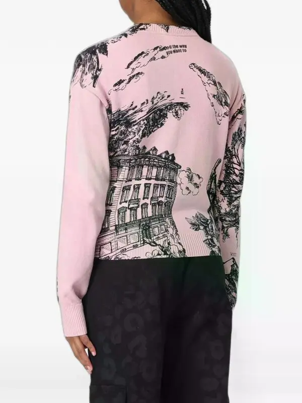 Moschino Illustrative-print Cotton Sweater