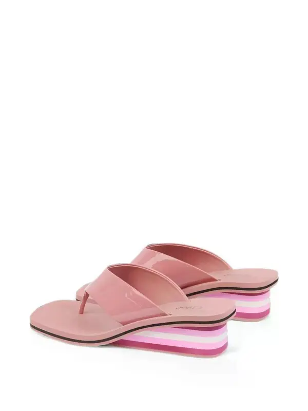Chloé Striped Wedge Sandals