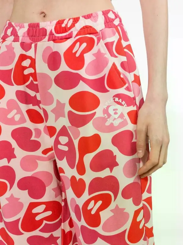 AAPE BY *A BATHING APE Heart Camo Printed Track Pants