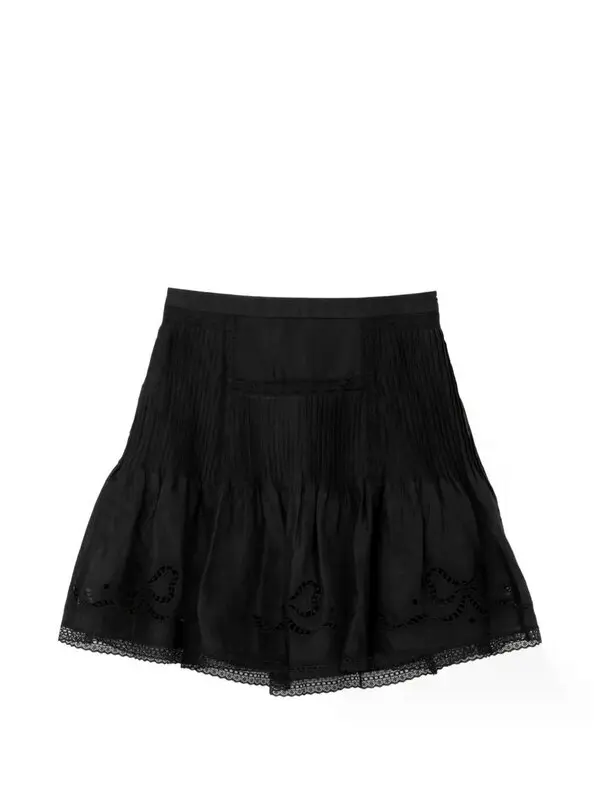 SELF-PORTRAIT Pleated Ruffled Skirt