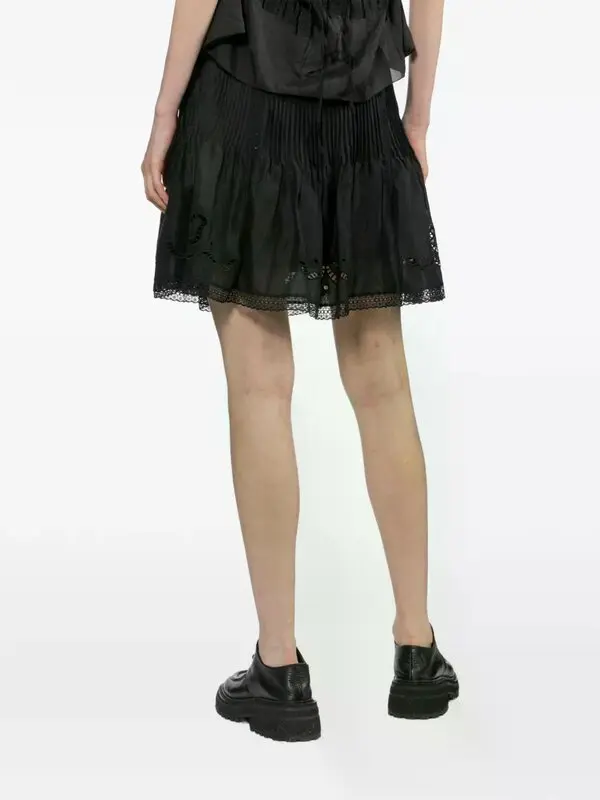 SELF-PORTRAIT Pleated Ruffled Skirt