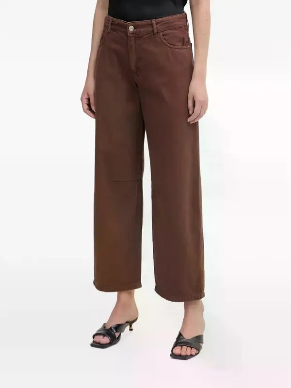 HAVEONE Seam Detail Wide-leg Jeans