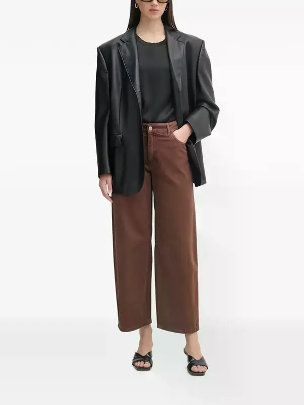 HAVEONE Seam Detail Wide-leg Jeans