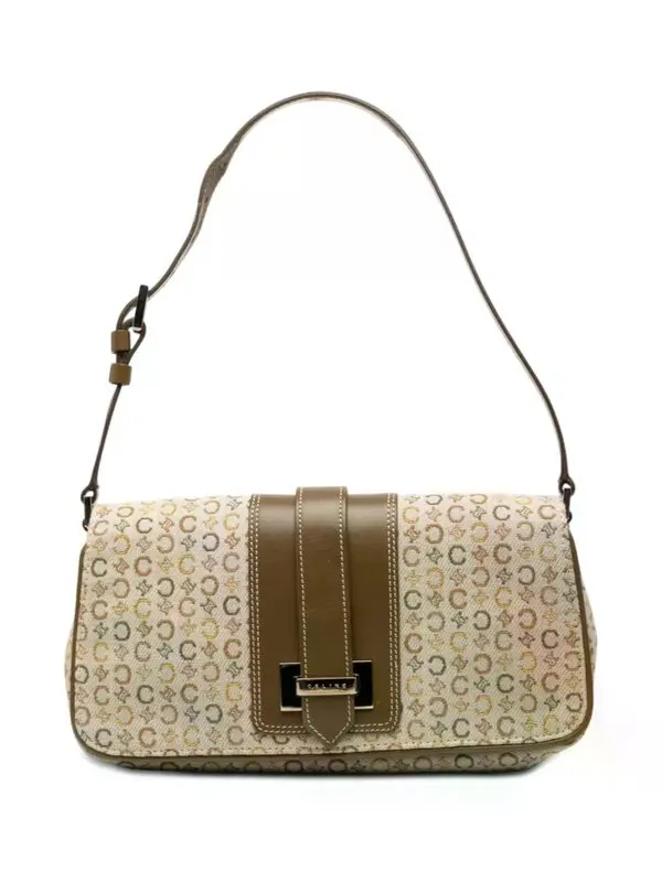Celine Macadam Canvas Flap Shoulder Bag