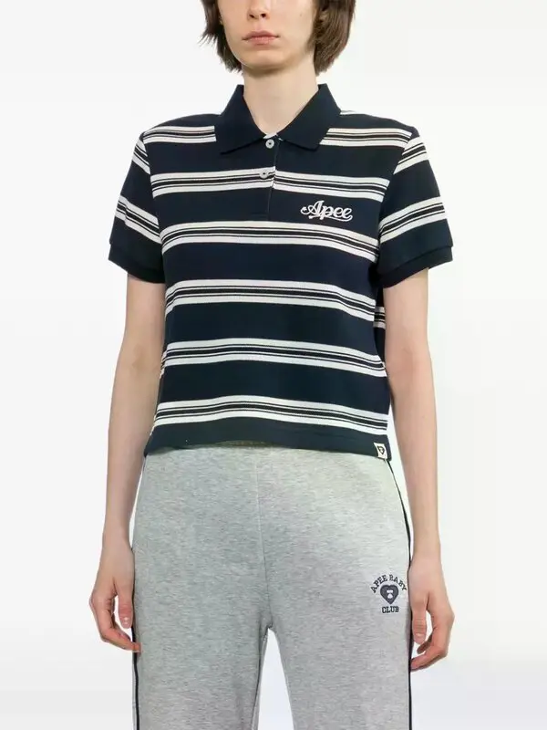 AAPE BY *A BATHING APE Apee™ A Bathing Ape® Striped Polo Shirt