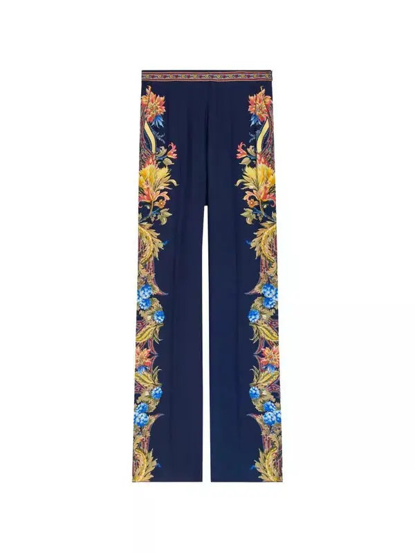 Etro Floral Print Wide Leg Palazzo Pants
