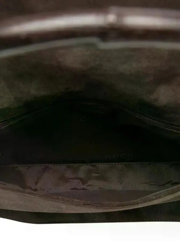 Gucci Suede Bamboo Top Handle Handbag