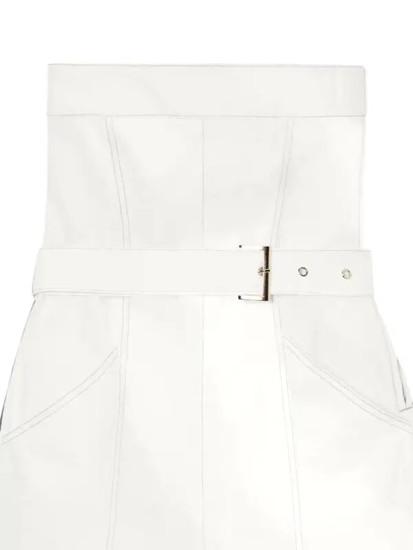 Armani Exchange Strapless Jumpsuit With Belted Waist