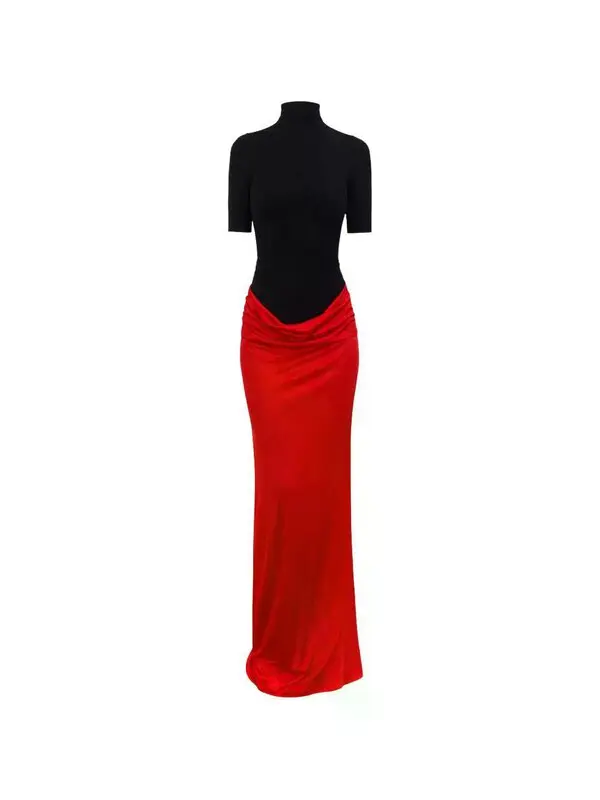 Burc Akyol Draped Floor-length Dress - Red