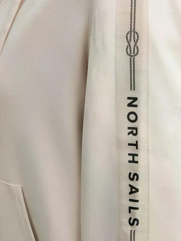 Guess Logo-tape Zip-up Hoodie - Neutrals