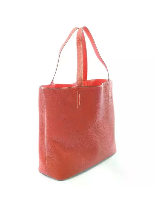 Hermès Double Sens 45 Leather Tote Bag - Orange