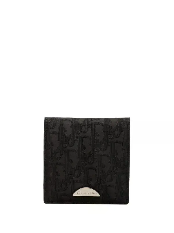 Dior 2001 Oblique Canvas Bifold Compact Wallet Small Wallets