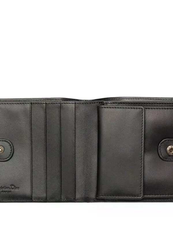 Dior 2001 Oblique Canvas Bifold Compact Wallet Small Wallets