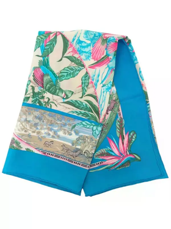 Hermès 2000-2026 Tropiques Silk Scarf 65 Scarves - Blue