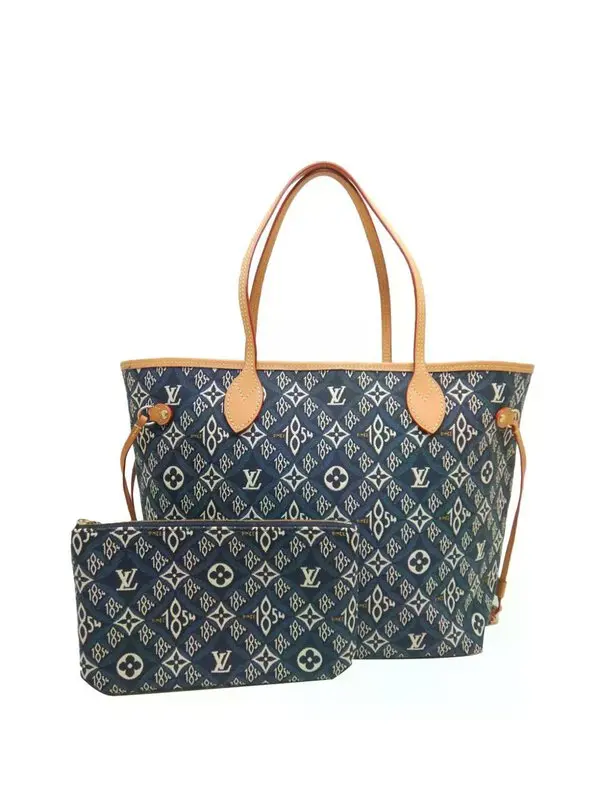 LOUIS VUITTON Monogram Jacquard Since 1854 Neverfull Mm Tote Bag - Blue