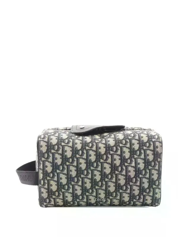 Dior Oblique Canvas Lingot Toiletry Case Clutch Bag - Blue