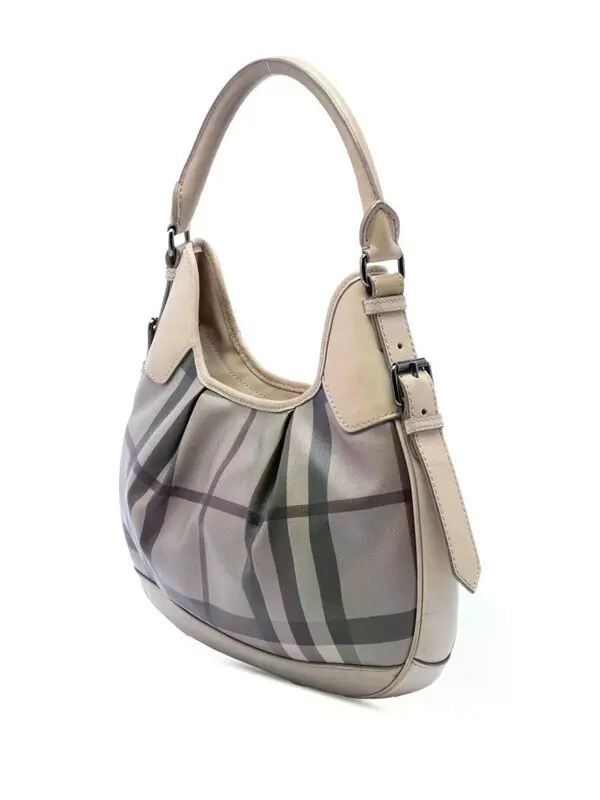 Burberry Coated Canvas Brooklyn Hobo Bag