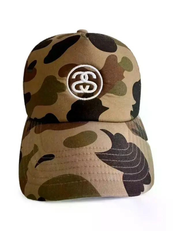 StÜssy X Bape Camouflage Baseball Cap - Brown