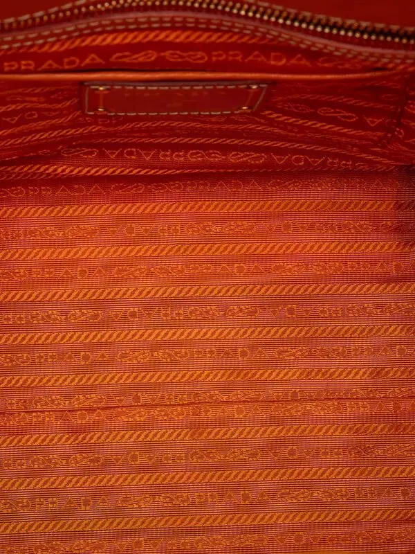 Prada Saffiano Trimmed Canvas Canapa Satchel
