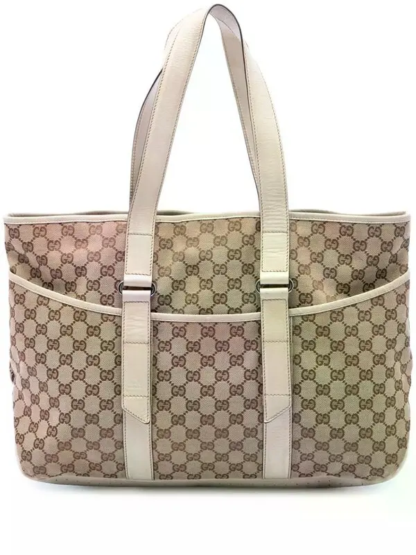 Gucci Gg Canvas Tote Bag - White