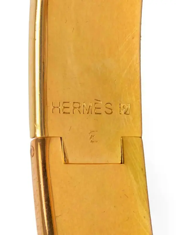 Hermès Narrow Enamel Clic H Bracelet Pm - Red