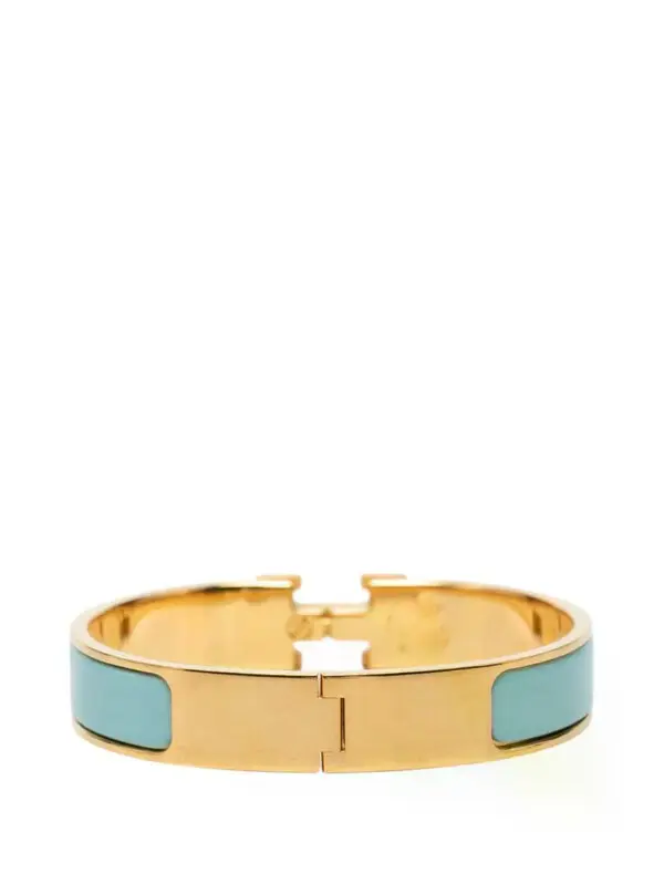 Hermès Enamel Clic H Bracelet Pm - Blue