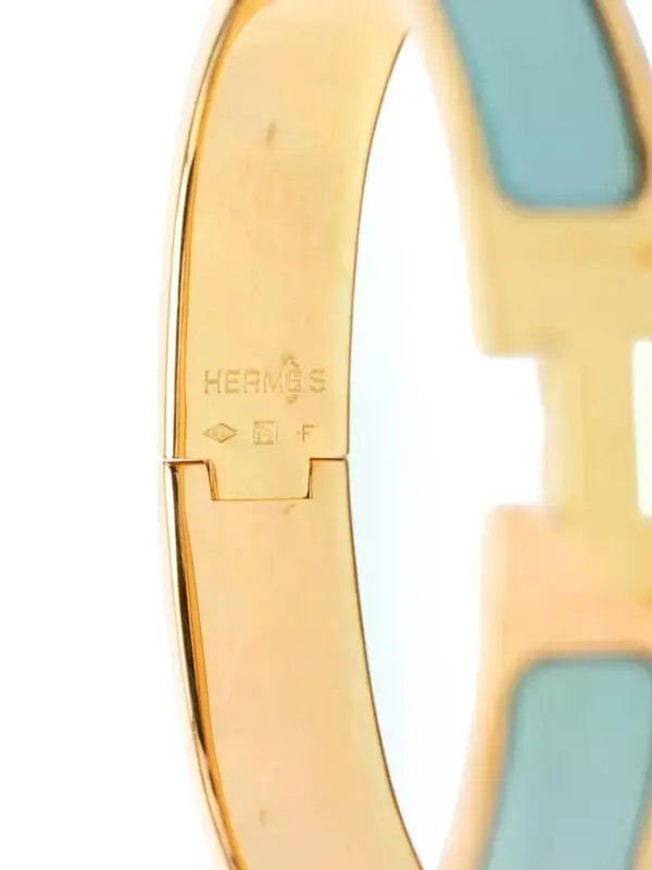 Hermès Enamel Clic H Bracelet Pm - Blue