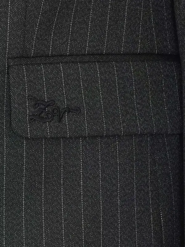 Zadig&Voltaire Pinstriped Embroidered-logo Blazer