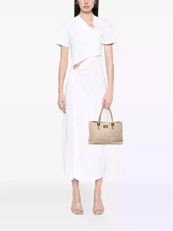 Fendi Small Zucchino Canvas Tote Bag