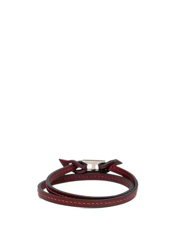 Hermès Leather Tillet Double Tour Bracelet