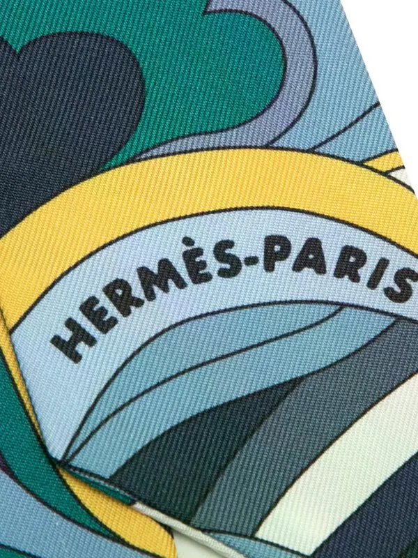 Hermès 2000-2026 Faubourg Rainbow Silk Twilly Scarf Scarves