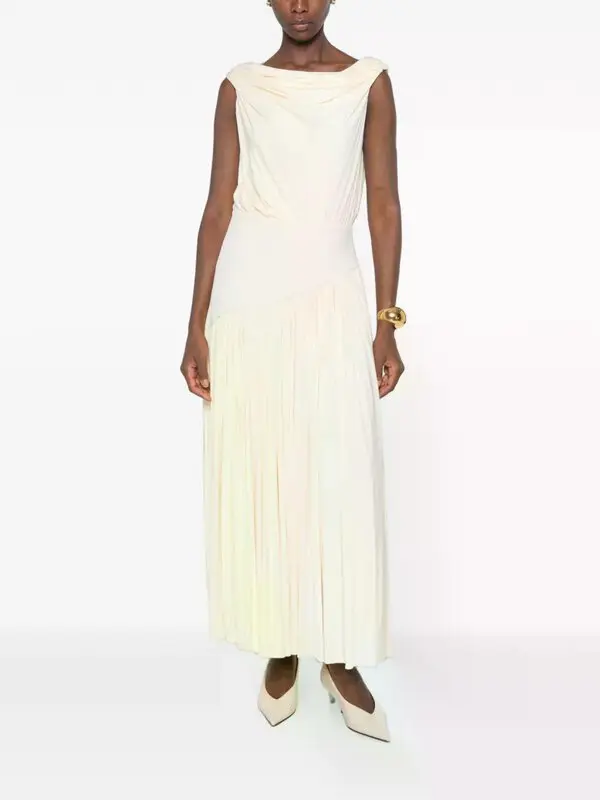 ABADIA Gwen Off-shoulder Drape Dress