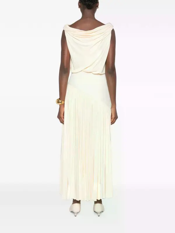 ABADIA Gwen Off-shoulder Drape Dress