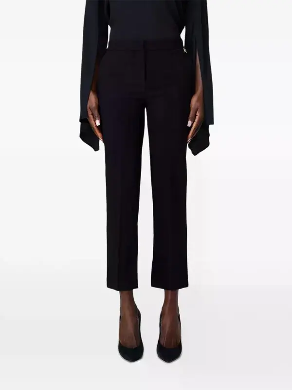 Elisabetta Franchi Cropped Tailored Trousers - Black