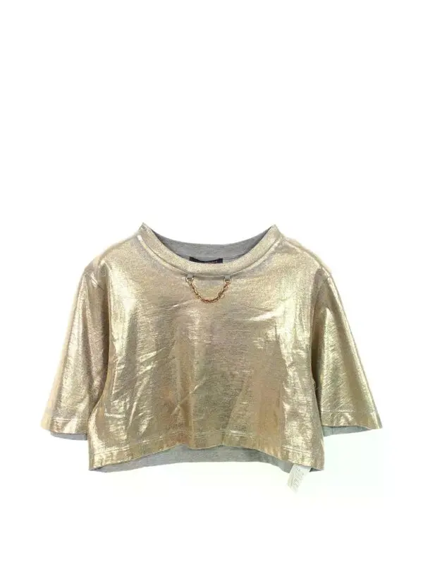 LOUIS VUITTON Cropped Chain T-shirt - Gold