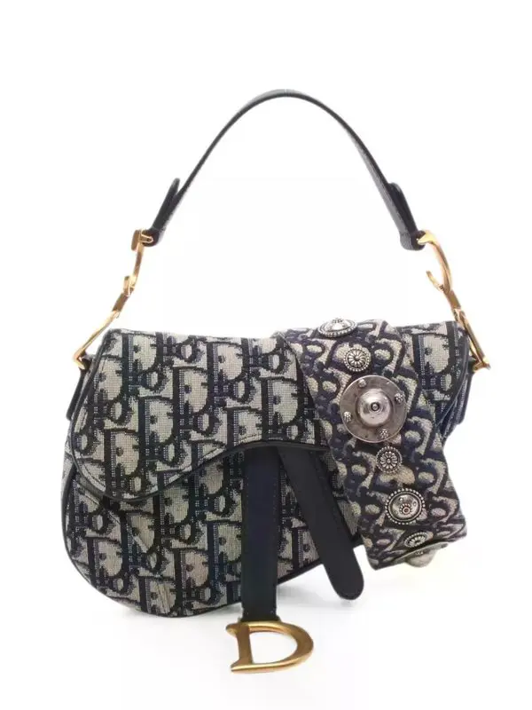 Dior Two-way Mini Saddle Handbag - Blue