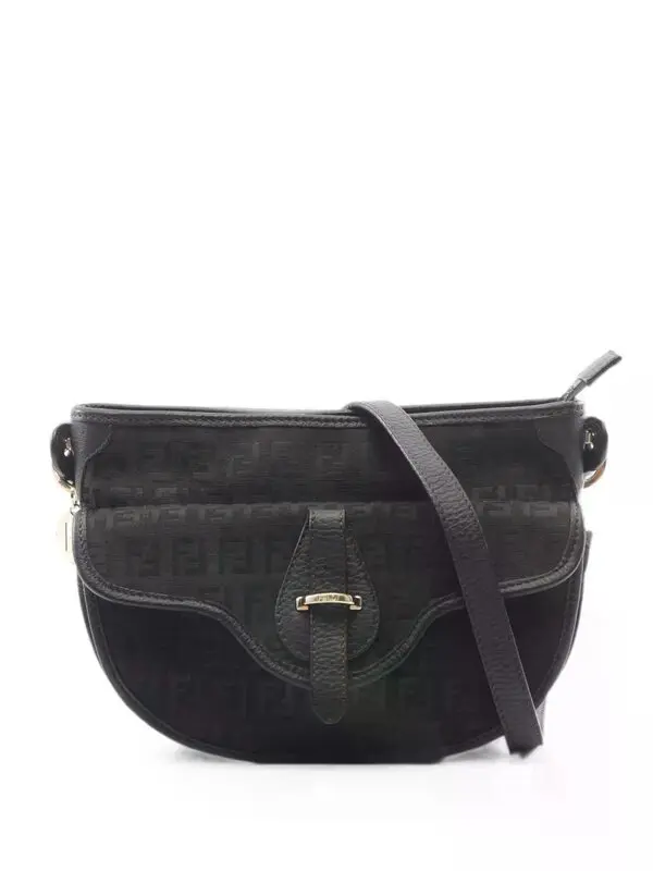 Fendi Zucchino Shoulder Bag - Black