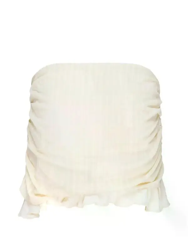 GLOWNY Ruched Detail Mini Skirt