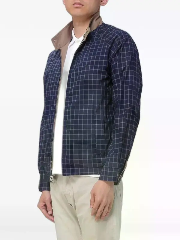 BROOKSFIELD Reversible Check-pattern Bomber Jacket